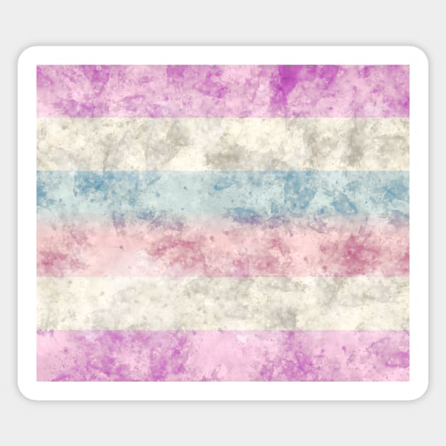 Bigender Pride Flag - Water color - Bigender - Sticker | TeePublic